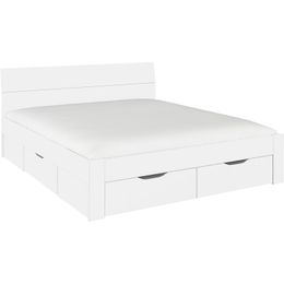 Rauch Bett »Einzelbett Doppelbett Stauraum FLEXX Breiten 90/140/180 cm« Einzelbett Doppelbett Stauraum FLEXX Breiten 90/140/180 cm weiß Liegefläche...
