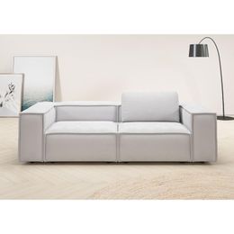 Home Affaire 2-Sitzer &raquo;Watertown, modernes Sofa 246 cm breit, auch in Feincord&laquo; stilvolles Sofa f&uuml;r 2 Personen mit extra breiter Sitzfl&auml;che grau 94% 