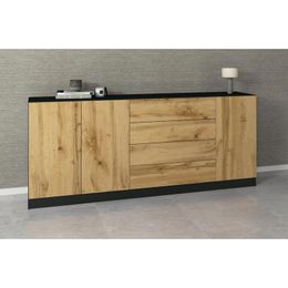 borchardt M&ouml;bel borchardt M&ouml;bel Sideboard &raquo;Vaasa&laquo; Breite 190 cm schwarz