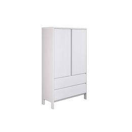 OTTO HOME W&auml;scheschrank &raquo;Luven&laquo; B/H/T ca. 98/137/34, aus massiver Kiefer, H&ouml;he 137 cm, mit 2 Schubladen und 2 T&uuml;ren wei&szlig;