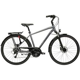 KROSS Trekkingrad &raquo;Trans 4.0 grau 24 G&auml;nge&laquo; 24 Gang Shimano ACERA M3020 Schaltwerk Kettenschaltung grau+schwarz
