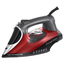 Russell Hobbs Dampfb&uuml;geleisen, Rot, Schwarz, Metall, Kunststoff, 350 ml, 11.8x16.7x32.2 cm, Sprayeinrichtung, Selbstentkalkung, f&uuml;r Leitungswasser geeignet, Tropf-Stopp, Betriebskontrollleuchte, Haushaltsreinigung, Haushaltsger&auml;te, B&uuml;geleisen