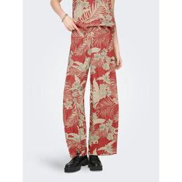 Only Damen Only Schlupfhose &raquo;ONLPALINA LIFE LOOSE LONG PANTS PTM&laquo; Sommerhose rot S (36), N-Gr