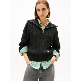 Tommy Hilfiger Damen Troyer &raquo;CO CABLE MID GG 1/2 ZIP LS SWT&laquo; L (40)