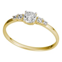Firetti Fingerring »Schmuck Geschenk Gold 333 Damenring Goldring« gelbgoldfarben-weißgoldfarben-kristallweiß 19 Hübscher Ring mit Zirkonia