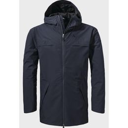 Schöffel SCHÖFFEL Langjacke »Parka Style Bohorok MNS« mit Kapuze 8820 - blau 56 56 Wasserdicht & atmungsaktiv dank 2-Lagen VENTURI Membrane