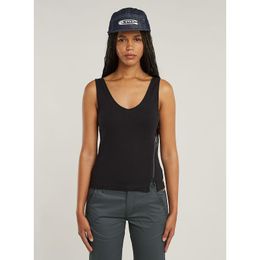 G-Star Raw G-STAR T-Shirt &raquo;Asymmetrical Zip Slim Tanktop&laquo; dk black L L Einfassung am Ausschnitt