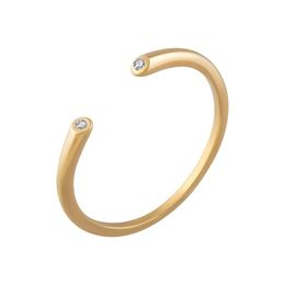 CAI CA&Iuml; Fingerring &raquo;925 Silber vergoldet Open Design Zirkonia Stacking&laquo; gelb 058 (18,5) Offener Ring aus 925 Silber vergoldet mit Zirkonia