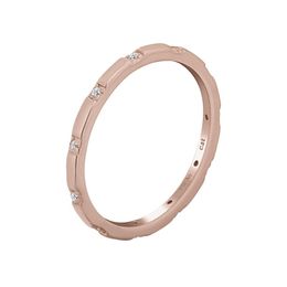 CAI CAÏ Fingerring »925 Silber rosévergoldet mit Zirkonia Stacking« rot 056 (17,8) Ring 925 Silber rosévergoldet mit Zirkonia