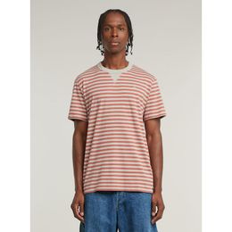 G-Star Raw G-STAR T-Shirt &raquo;Nifous Stripe T-Shirt&laquo; dk brick/etruscan red stripe XXS XXS Gerippter Ausschnitt und Einsatz