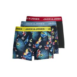 Jack & Jones Jack & Jones Herren Trunk &raquo;JACFLOWER BIRD TRUNKS 3 PACK NOOS&laquo; Packung, 3 Stk. blau M, 3 Stk.