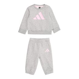 adidas Sportswear Trainingsanzug 'Essenitals' Jungen Gr&ouml;&szlig;e 104 graumeliert / rosa