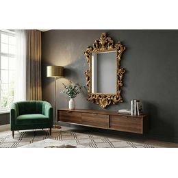 Riess Ambiente Design Wandspiegel OPULENT 125cm gold detailreiche Rahmenverzierung Modern Barock Riess-Ambiente