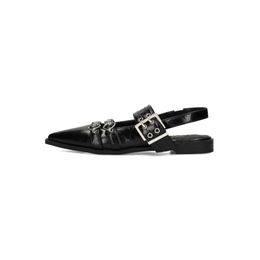 Posh By Poelman Ballet Flats with Strap 'Ava' female Black size 38