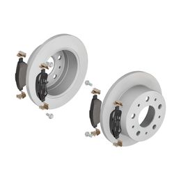 ATE Bremsensatz-Hinterachse IK3EBYHW93 Bremsensatz, Scheibenbremse hinten rechts links voll 280mm f&uuml;r PEUGEOT FIAT CITRO&Euml;N 1611140880 51740248 6000629