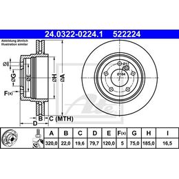 ATE Bremsensatz-Vorn und hinten SG00000DRA Bremsensatz, Scheibenbremse vorne rechts links bel&uuml;ftet 320mm f&uuml;r LAND ROVER MG BMW 34113404362 SFP000040 3