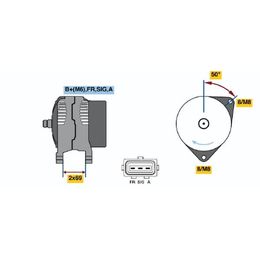 Bosch Generator 14V 125A f&uuml;r FORD 2T1UCF 1478187 2T1U10300BB 0 986 049 181