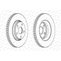 Ferodo Bremsscheibe vorne rechts links bel&uuml;ftet 295mm f&uuml;r TOYOTA 4351202210 435120F030 4351202190 DDF1756C