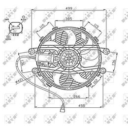 NRF L&uuml;fter, Motork&uuml;hlung 12V 421mm f&uuml;r BMW 17117790897 64548386835 64546922555 47747