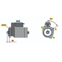 Bosch Starter 12V f&uuml;r VW 02B911023L 02B911023J 02B911023NX 0 986 016 990