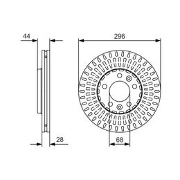 Bosch Bremsscheibe vorne rechts links belüftet 296mm für RENAULT FIAT VAUXHALL NISSAN OPEL 4020600Q1C K6000619994 4422285 0 986 479 D30