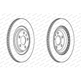 Ferodo Bremsscheibe PREMIER DDF2383C bel&uuml;ftet 330mm f&uuml;r VW AUDI PORSCHE 95B615601G 8W0615601K 4H0615601K