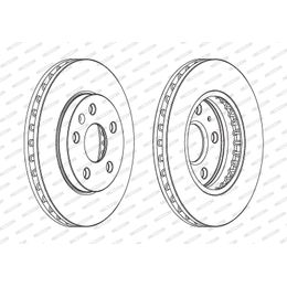 Ferodo Bremsscheibe vorne rechts links bel&uuml;ftet 296mm f&uuml;r GENERAL MOTORS VAUXHALL SAAB OPEL CHEVROLET 1515037 95510927 569063 DDF1721C