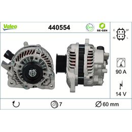 Valeo Generator 14V 90A f&uuml;r MITSUBISHI HONDA (DONGFENG) AHGA67 31100-RNA-A01 31100RNAA01 440554