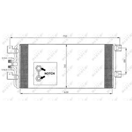 NRF Kondensator, Klimaanlage EASY FIT 35140 f&uuml;r VW 701820413H 7D0820413A 701820413