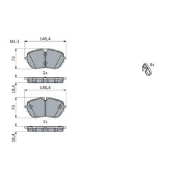 Bosch Bremsbelagsatz, Scheibenbremse vorne rechts links f&uuml;r PEUGEOT CITRO&Euml;N VAUXHALL OPEL 1647859680 1647877180 0 986 494 946