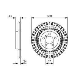 Bosch Bremsscheibe vorne rechts links bel&uuml;ftet 330mm f&uuml;r MINI BMW 34116865713 0 986 479 C94