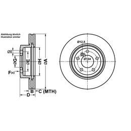 ATE Bremsscheibe PowerDisc vorne rechts links bel&uuml;ftet 325,0mm f&uuml;r BMW 34113400151 24.0325-0160.1