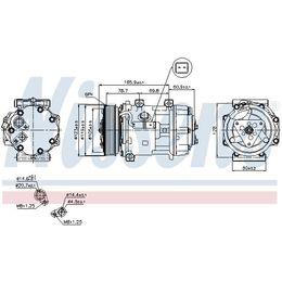NISSENS Kompressor, Klimaanlage 89136 12V f&uuml;r PEUGEOT FIAT CITRO&Euml;N TOYOTA LANCIA 6453YX 6453YW 648744