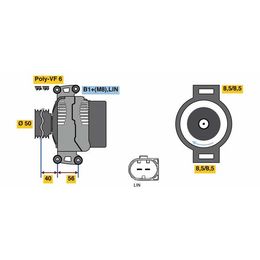 Bosch Generator 14V 120A f&uuml;r MERCEDES-BENZ A014154270280 A0141542702 0141542702 0 986 049 010