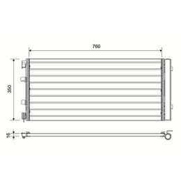 Valeo Kondensator, Klimaanlage 814179 f&uuml;r RENAULT VAUXHALL NISSAN OPEL 8660003623 2765000Q2L 27650-00Q2L
