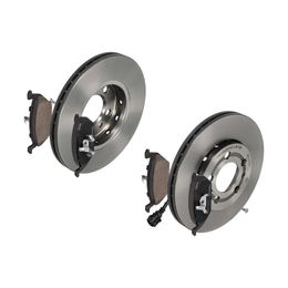 Brembo Bremsensatz-Vorderachse COATED DISC LINE / STANDARD IJDTIDBQT9 Bremsensatz, Scheibenbremse vorne rechts links innenbel&uuml;ftet 256mm f&uuml;r SKODA VW