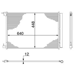 Mahle Kondensator, Klimaanlage AC 412 000S f&uuml;r BEIJING BENZ (BBDC) MERCEDES-BENZ 0995002154 A0995001854 A0995002154