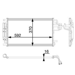 Mahle Kondensator, Klimaanlage BEHR HELLA SERVICE *** PREMIUM LINE f&uuml;r HYUNDAI KIA 976060Z000 AC 57 000P