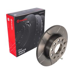 Brembo MAX LINE Bremsscheibe hinten rechts links Geschlitzt 256mm f&uuml;r SKODA VW (SVW) SEAT (FAW) AUDI L1KD615601A 1K0615601AC L1KD615601B 08.9488.75