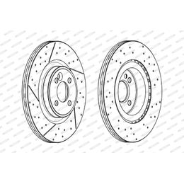 Ferodo Bremsscheibe PREMIER vorne rechts links bel&uuml;ftet 316mm f&uuml;r MINI BMW 34116784371 34116855782 DDF2121C