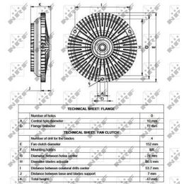NRF Kupplung, Kühlerlüfter 152mm für VW 073121350A 49565