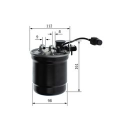 Bosch Kraftstofffilter &Oslash;97,6mm 97,6mm f&uuml;r FORD 2362319 JX619155AC JX619155AB F 026 402 280