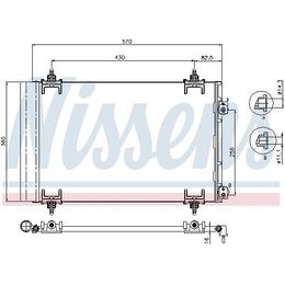 NISSENS Kondensator, Klimaanlage f&uuml;r PEUGEOT CITRO&Euml;N DS 6455GH 6455GG 6455CX 94826