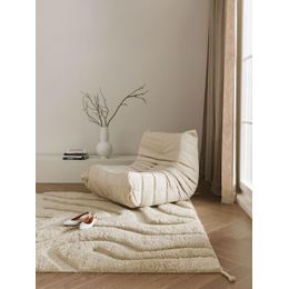 benuta Finest Wollteppich Minos Cream 160x230 cm - Naturfaserteppich aus Wolle
