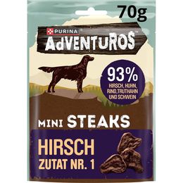 Purina Adventuros Mini STEAKS Hundesnacks Hirsch 70g