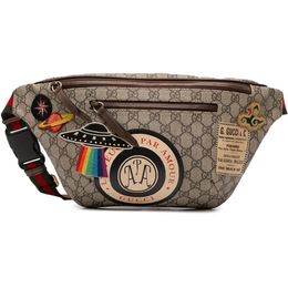 Gucci Bauchtaschen - GG Supreme Courrier Belt Bag - Gr. ONE SIZE - in Braun - f&uuml;r Damen