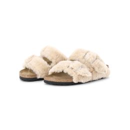Birkenstock Low-Top Sneaker - Gef&uuml;tterte Sandalen Arizona - Gr. 37 (EU) - in Beige - f&uuml;r Damen