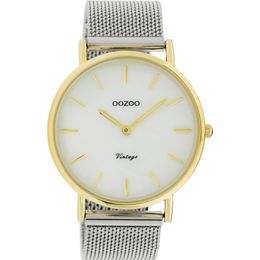 Quarzuhr Oozoo "C20119", silber (silberfarben), Armbanduhren, Damen, Quarzuhr, Armbanduhr, Damenuhr, Edelstahlarmband