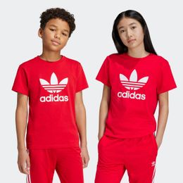 T-Shirt adidas originals "TREFOIL TEE", Jungen, Gr. 176, rot (better scarlet), Obermaterial: 100% Baumwolle, Rundhals, Shirts T-Shirt, f&uuml;r Kinder und Teens, sportlicher Stil, ohne Verschluss