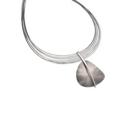 Kette mit Anh&auml;nger Firetti "Schmuck Geschenk, mehrreihig, rhodiniert, eismatt", silber (silberfarben, titanfarben), Halsketten, Damen, Silber 925 (Sterlingsilber) Stahl Titan, L: 43, Silber 925 (Sterlingsilber), Stahl, Titan